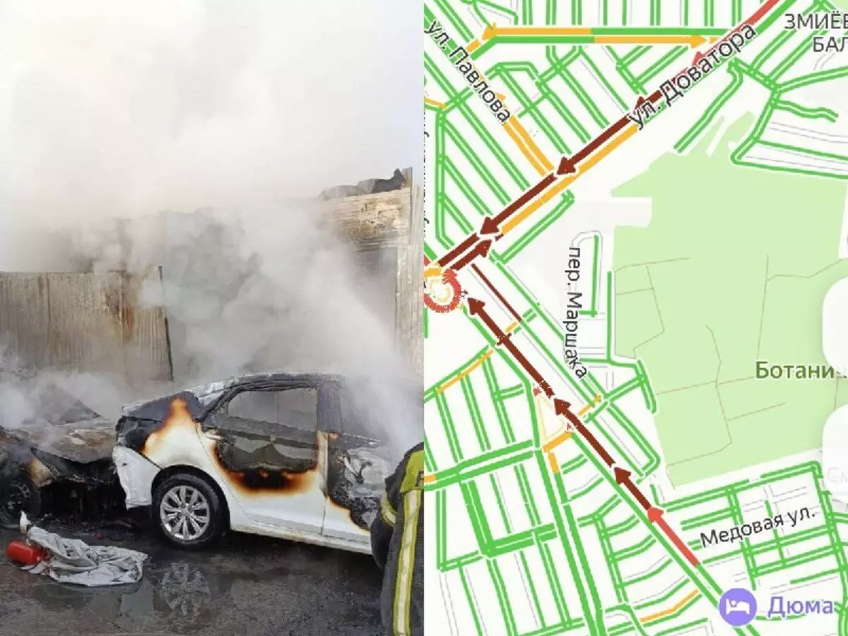 В Ростове из-за пожара на Доватора образовалась большая пробка » DonDay